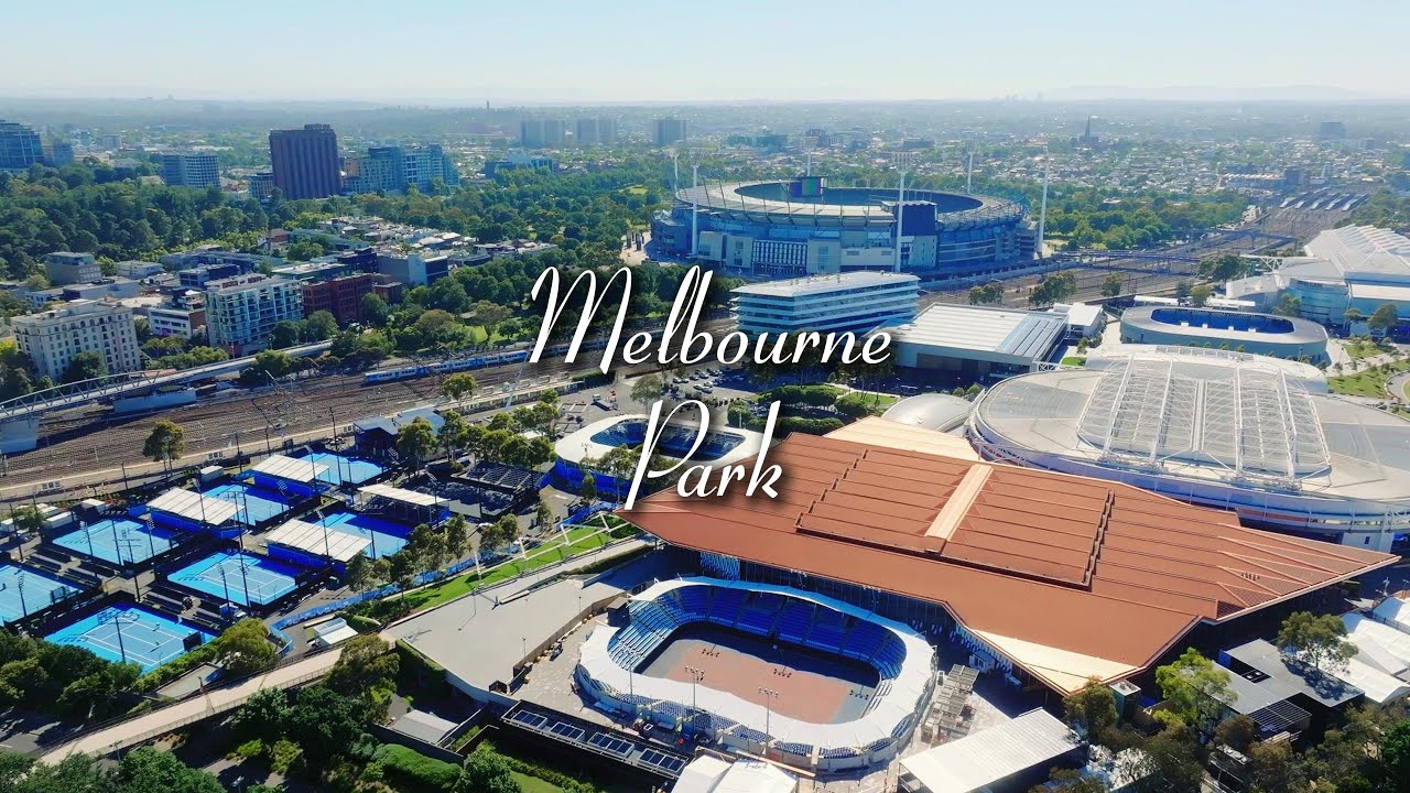 Aerial Journey Through Melbourne Park: Countdown to the 2025 Australian ...