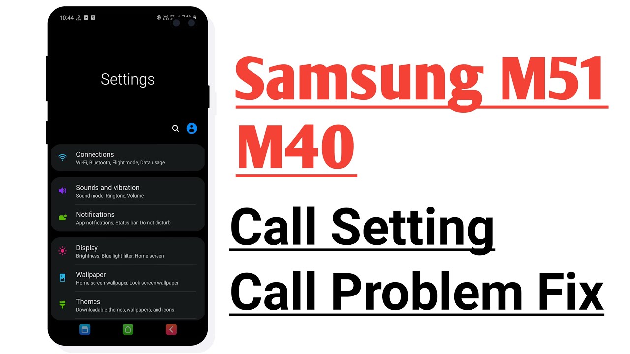 Samsung M51, M40 Call Setting Call Problem Solve - YouTube