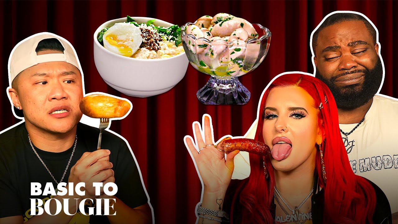 Tim, Darren & Justina Eat BALLS 🐃🍒 Basic to Bougie Season 7 - YouTube