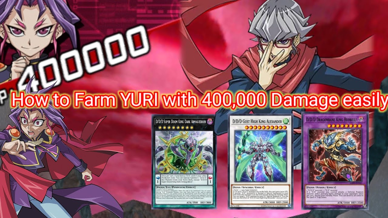 How to Farm YURI with 400,000 Damage easily [YU-GI-OH DUEL LINKS] - YouTube