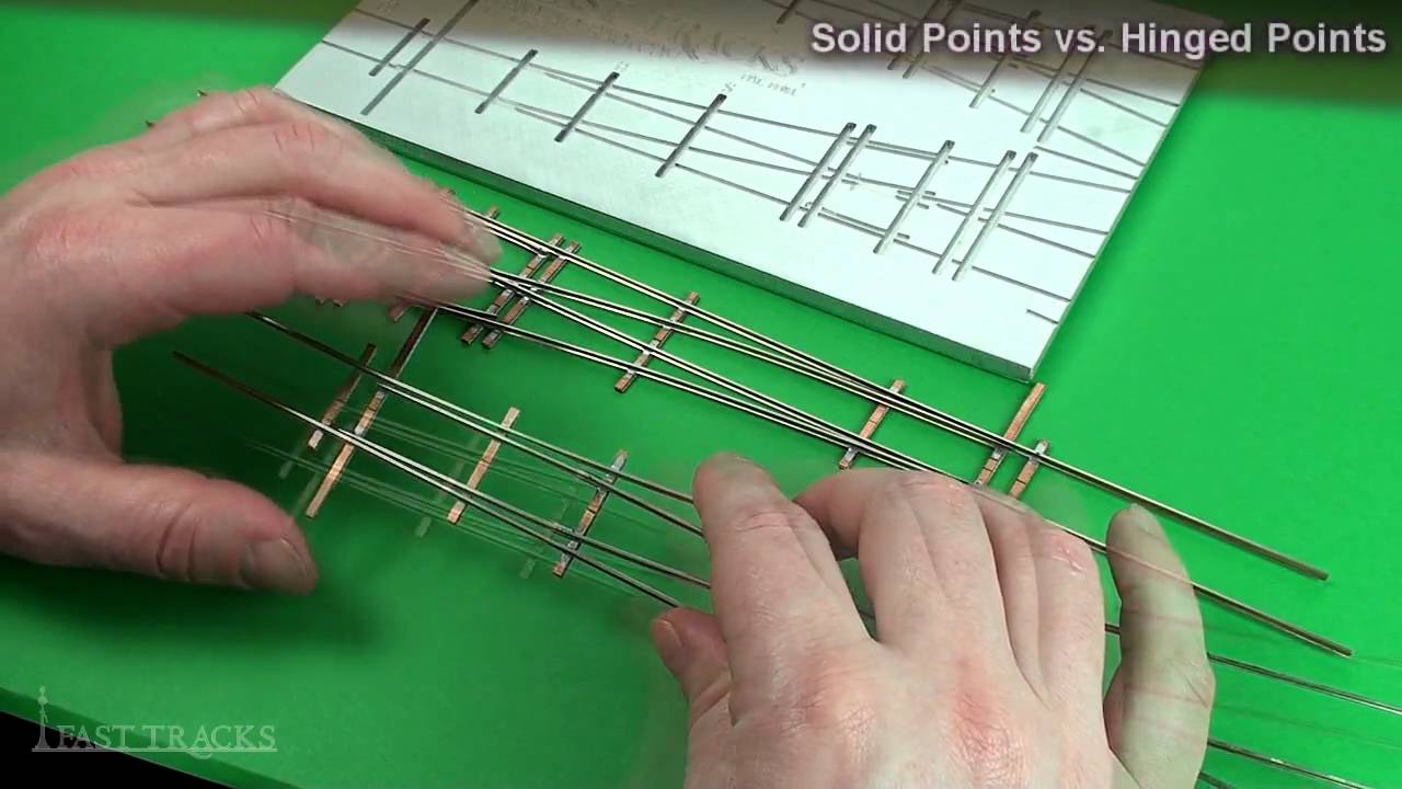 Building A Turnout, Step 3 - Hinged vs. Fixed Points - YouTube