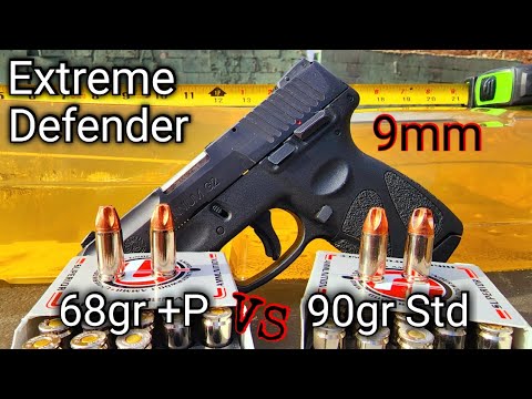 Underwood Extreme Defender 9mm 68gr +P & 90gr Standard Pressure ...