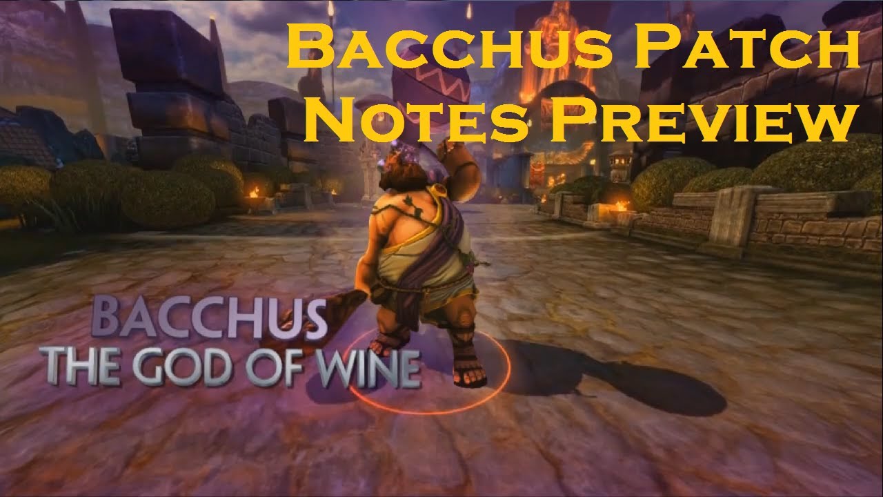 ϟSmite Betaϟ - Bacchus Patch Notes Preview - YouTube