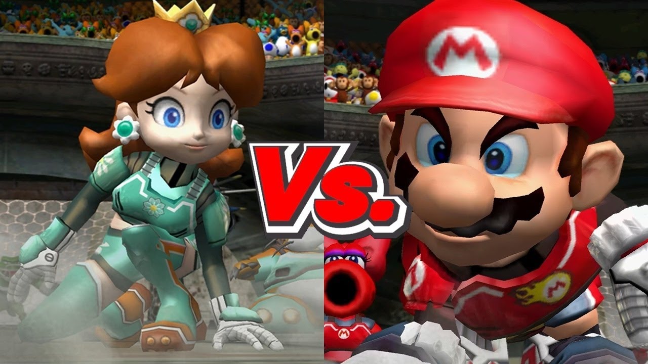 Mario Strikers Charged - Daisy Vs. Mario - YouTube