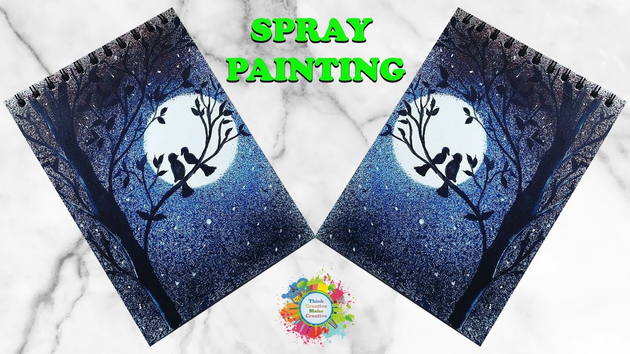 Make a Beautiful Spray Painting With Water color - YouTube