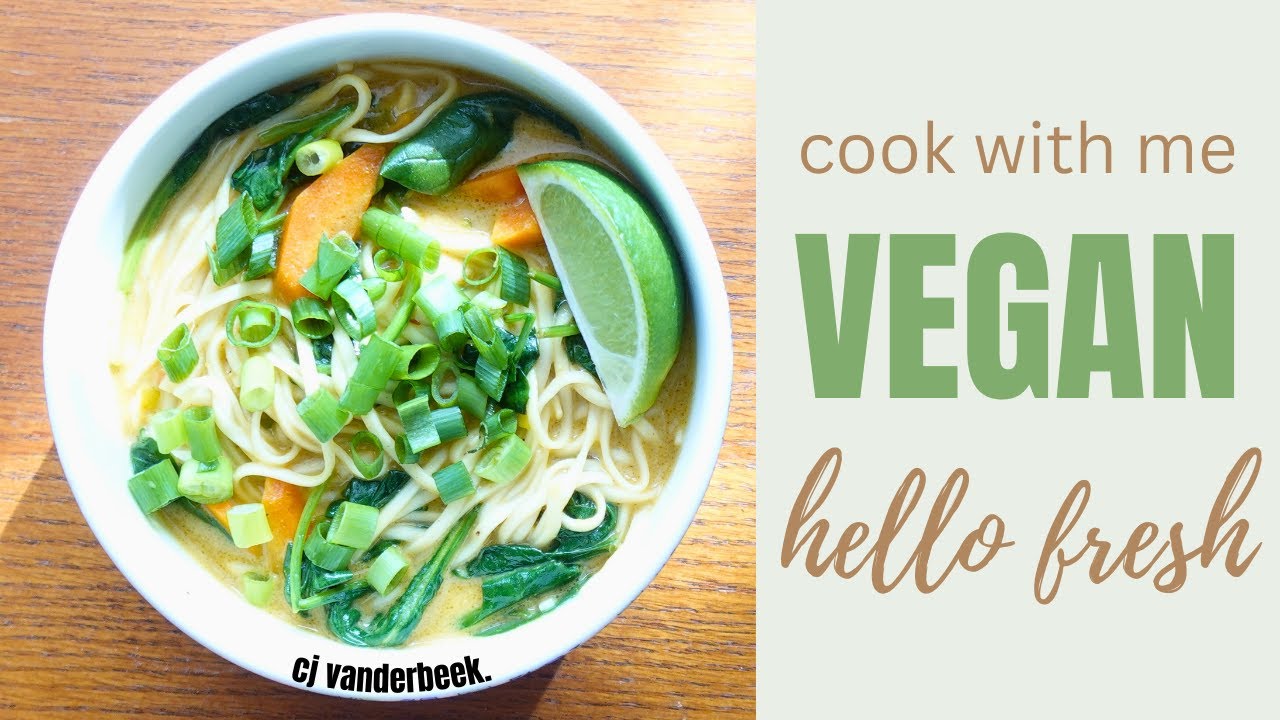 vegan meal delivery kit | hello fresh cook with me - YouTube
