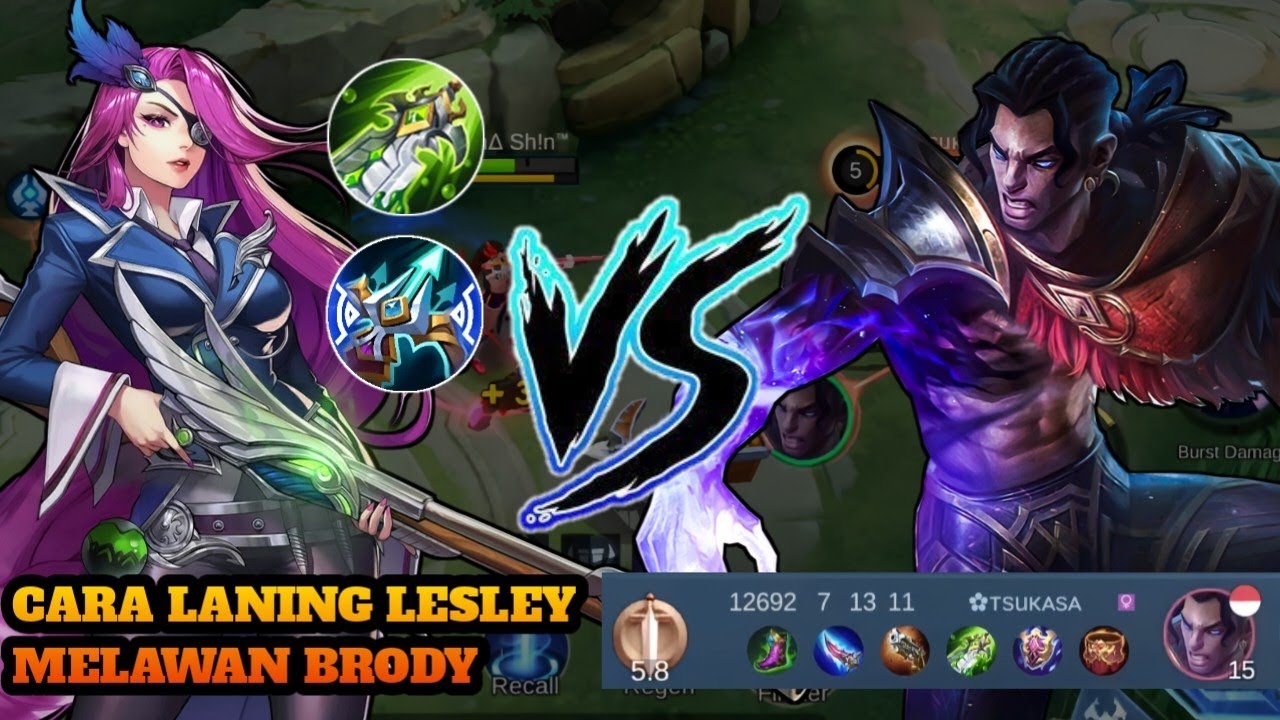 CARA LESLEY MENANG LAWAN BRODY DI EARLY GAME||BEST BUILD LESLEY TOP ...