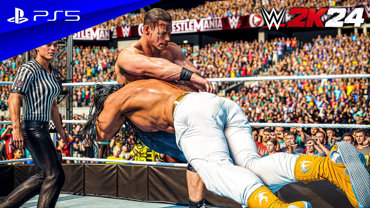 WWE 2K24 | The Tribal Chief vs. John Cena | No Holds Barred at ...