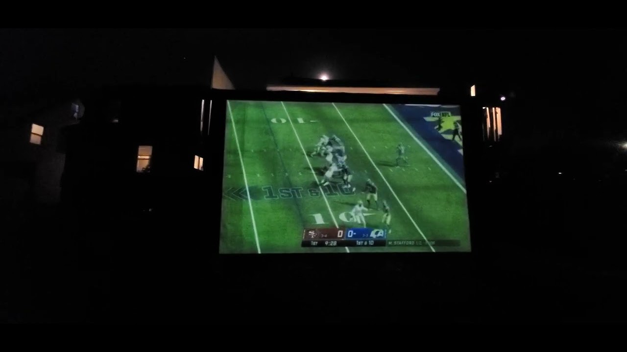 What football look like on a 250" painted screen outside using a $270 ...