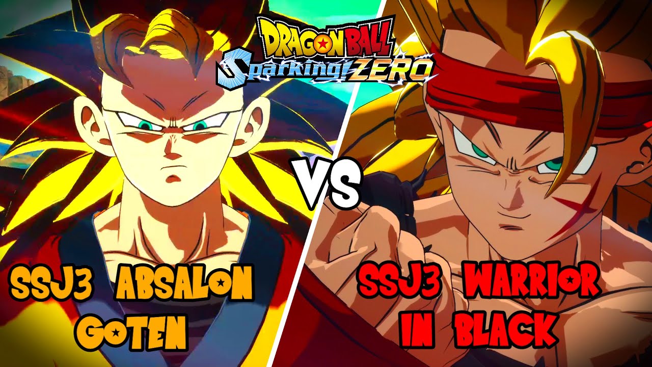 DB Sparking Zero | Absalon Goten (SSJ3) Vs Warrior In Black (SSJ3 ...