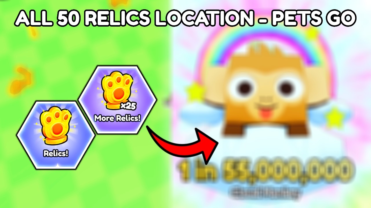 How to Find All 50 RELICS in PETS GO! | ROBLOX - YouTube