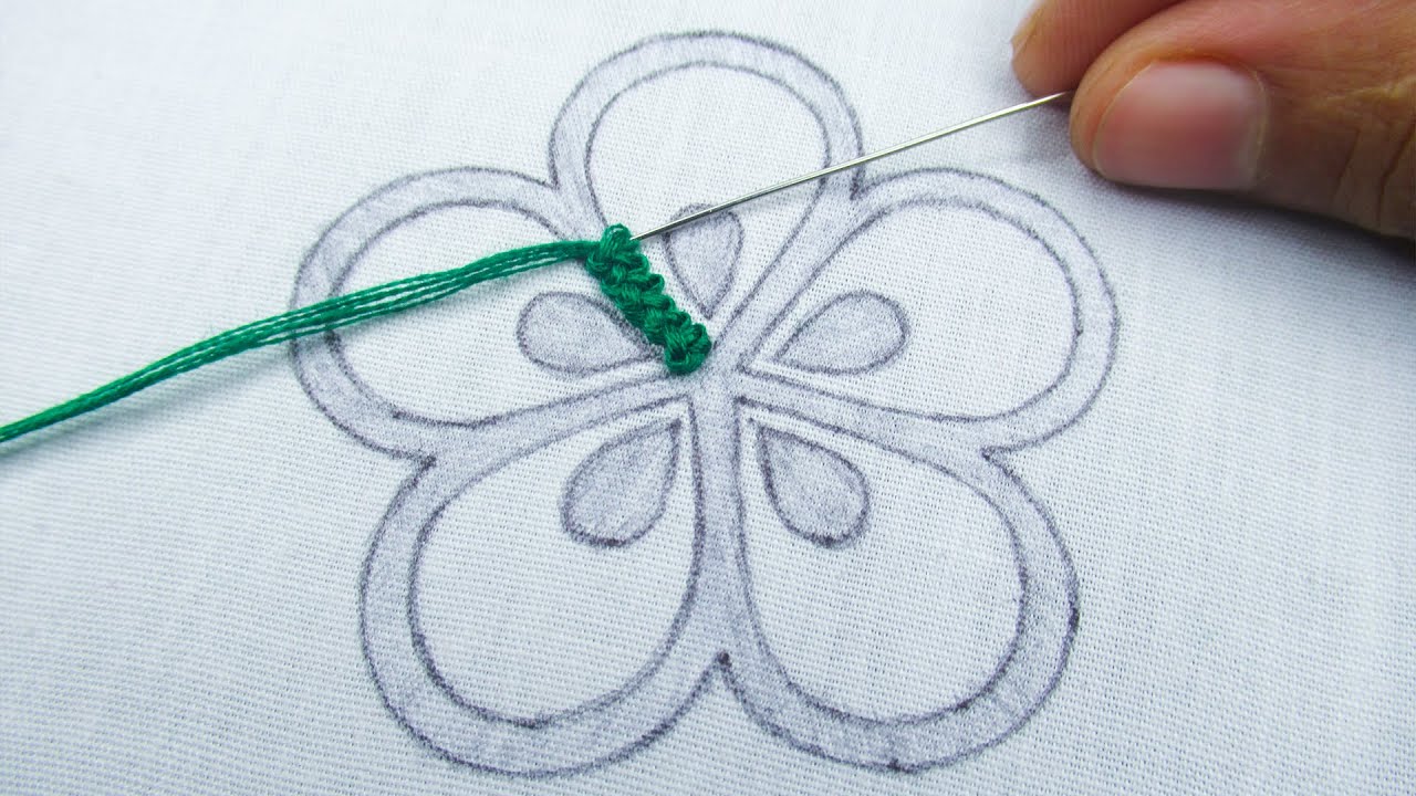 Amazing! Cute Flower Hand embroidery Tutorial for Beginners, Flower ...