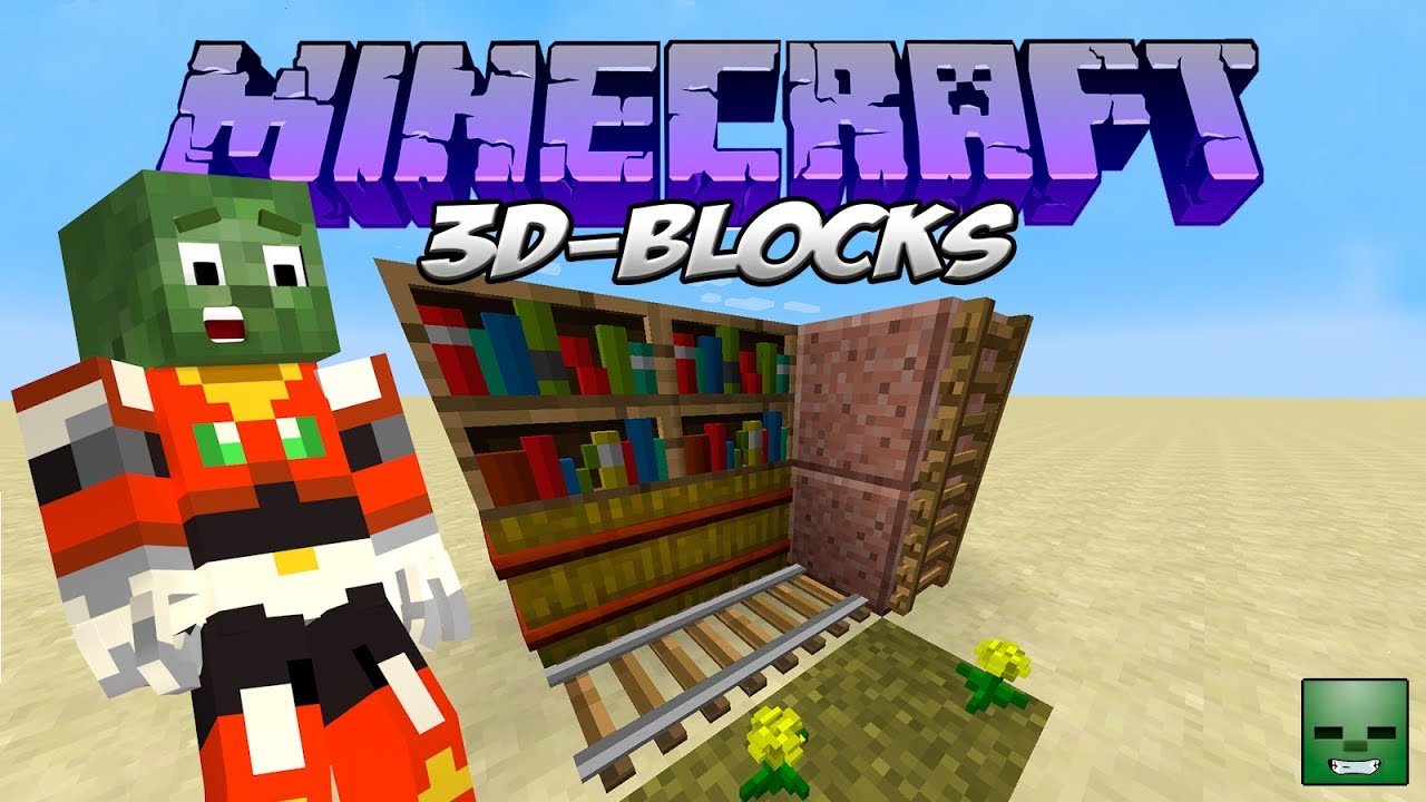 Minecraft ResourcePack: 3D Blocks [Minecraft 1.8] - YouTube