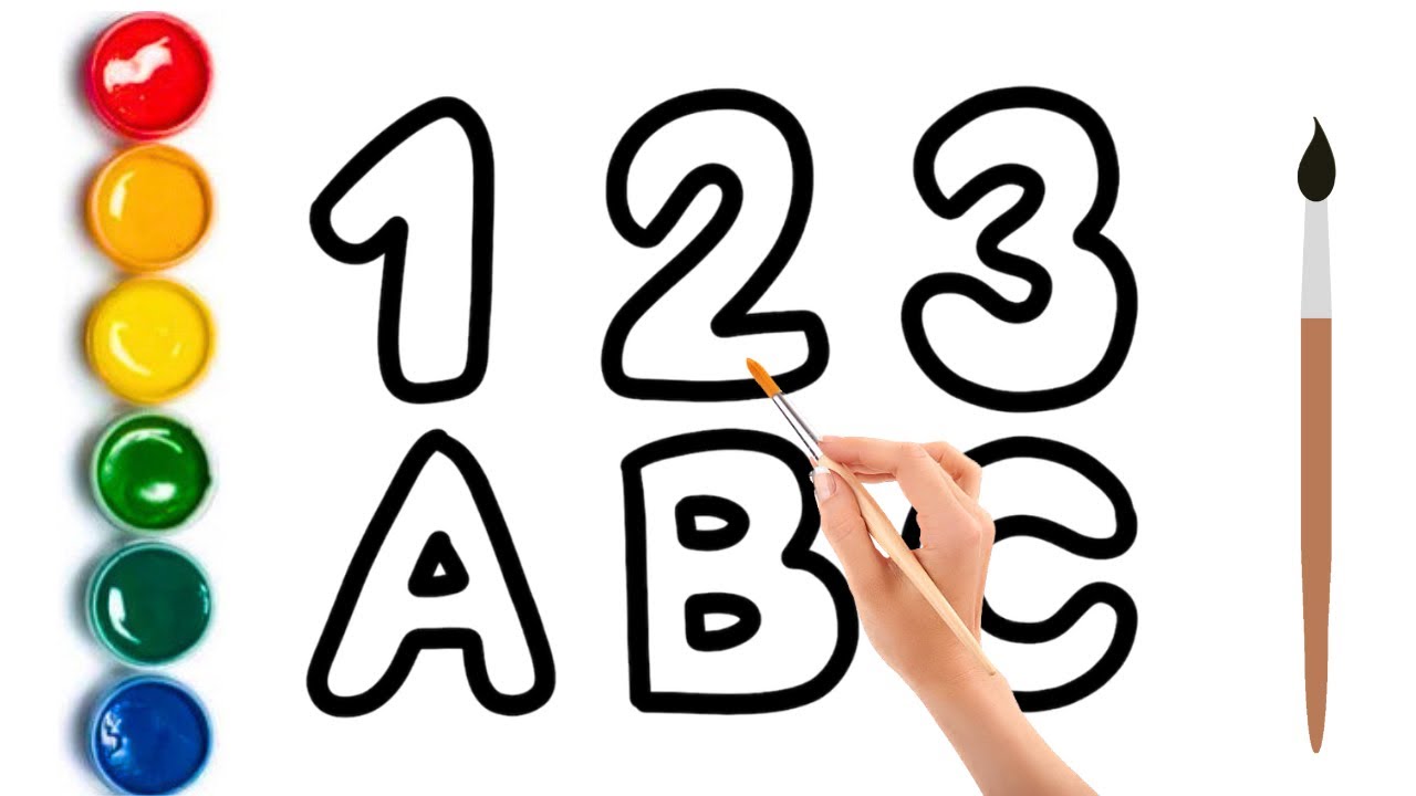 123-ABC Drawing, Painting and Colouring forKids, Toddlers Learn How to ...