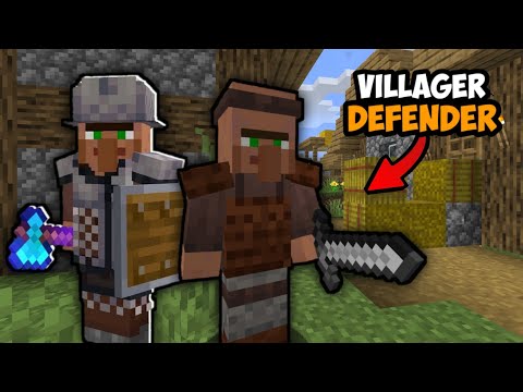 VILLAGER GUARD MINECRAT PE | ADDON VILLAGER GUARD - YouTube
