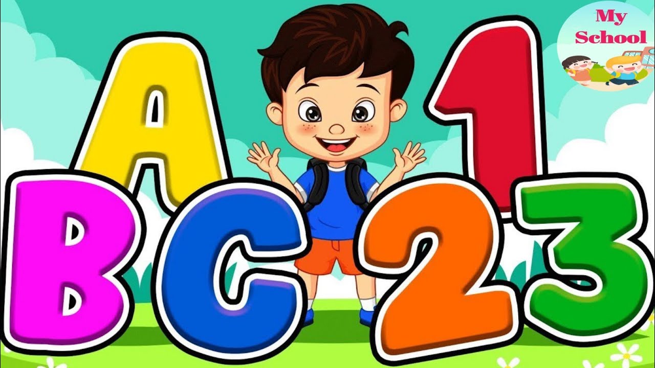 Learn counting numbers,1234 counting, Learn abcd,a for apple, rhymes ...