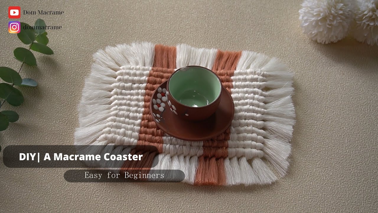 How to Make a Stunning Macrame Coaster with Just One Knot Easy DIY Tutorial - YouTube