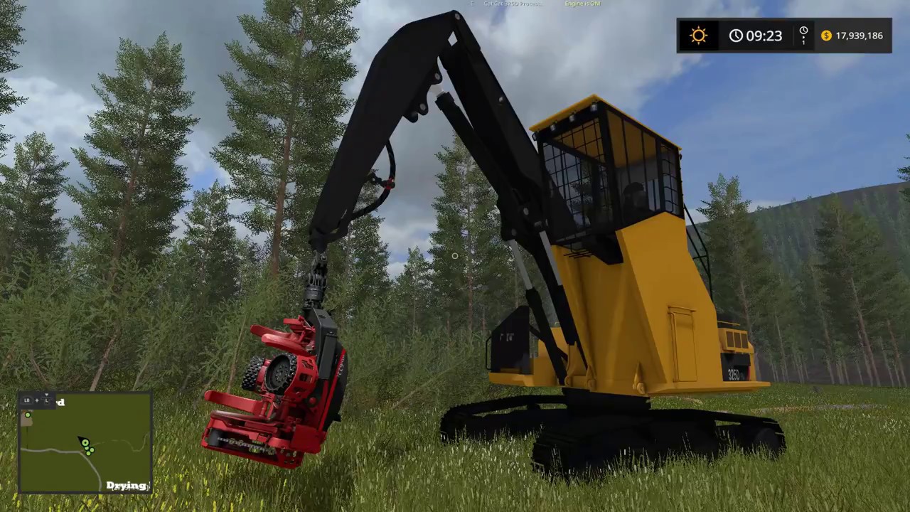 Farming Simulator 17 Cat 325D Processor Mod - YouTube