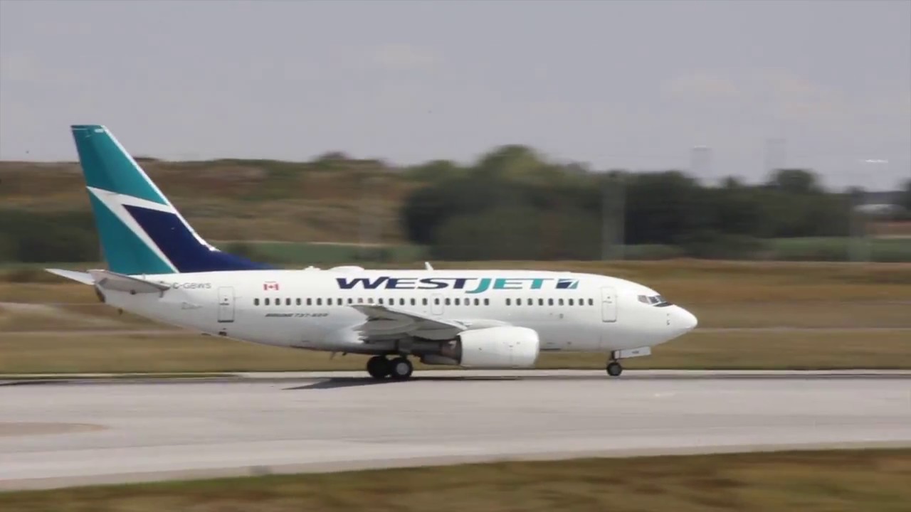 WestJet 736 Takeoff YYC - YouTube