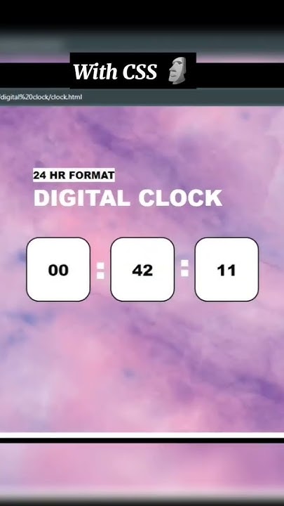 Css Before After Digital Clock Using Html Css And Javascript Web