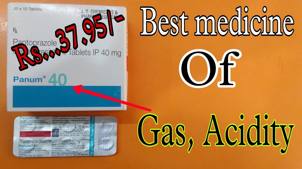 Panum 40 Tablets Pantoprazole Gastro resistant 40 Mg Best medicine of ...