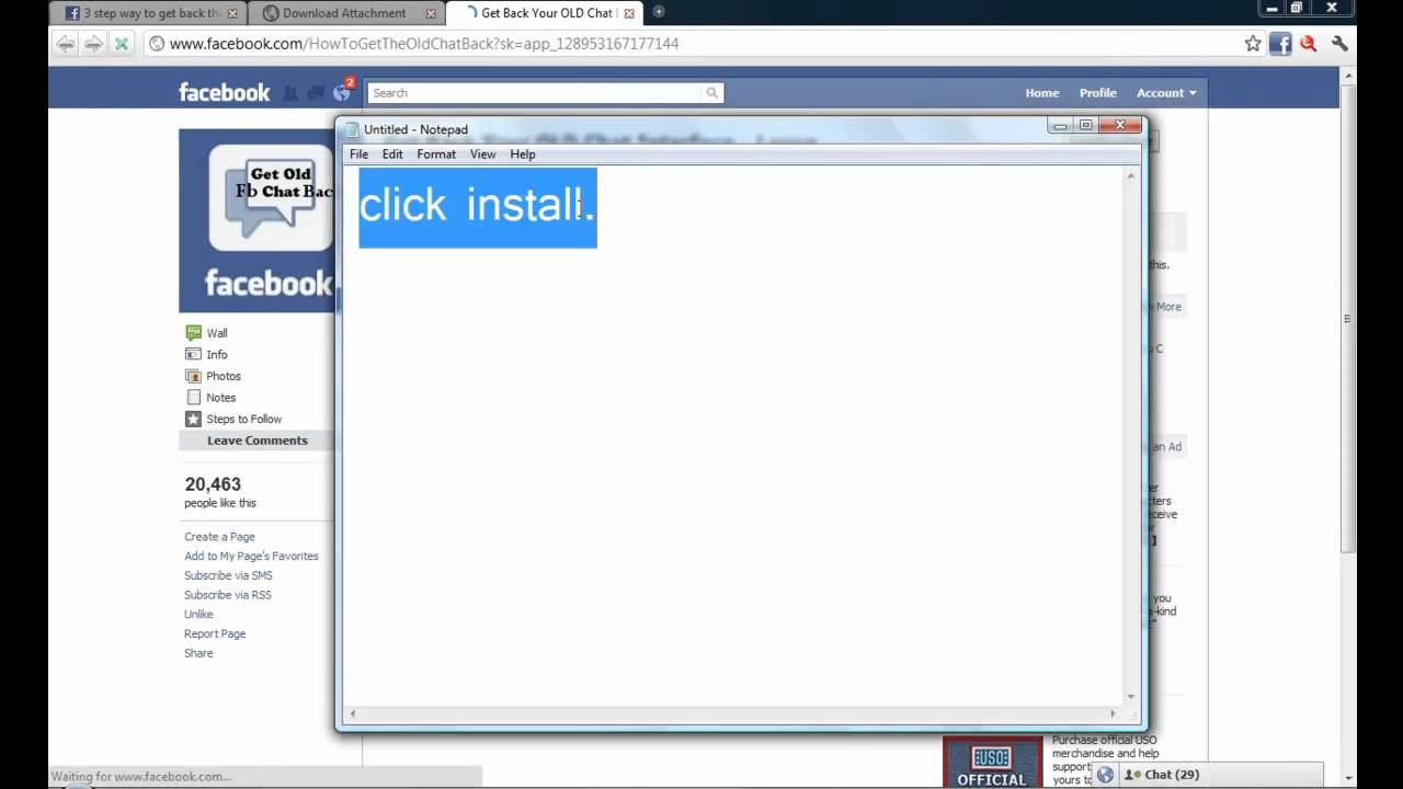 How to get the old facebook chat back without using the presence link ...