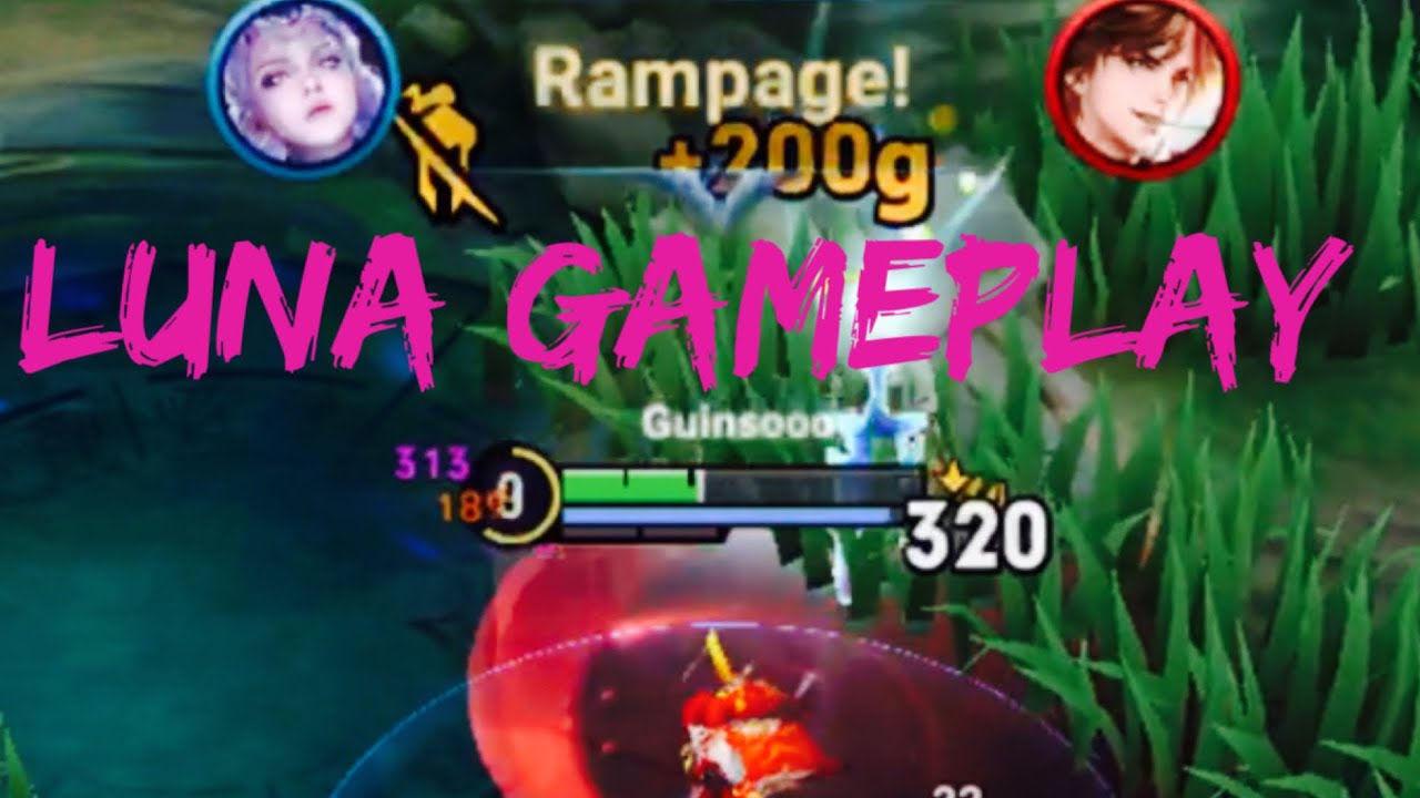 LUNA GAMEPLAY FOR NOOB ONLY HONOR OF KINGS - YouTube