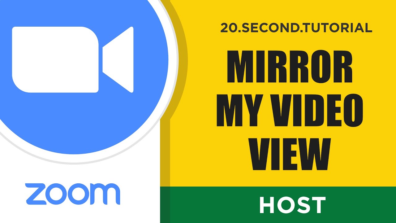 Mirror your view – Host Zoom Tutorial #20 - YouTube