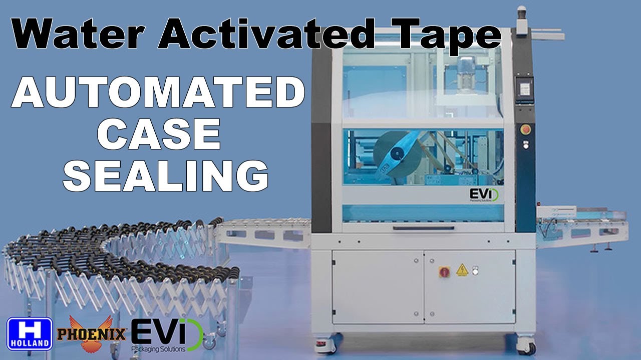 Water Activated Tape Automated Case Sealing - YouTube