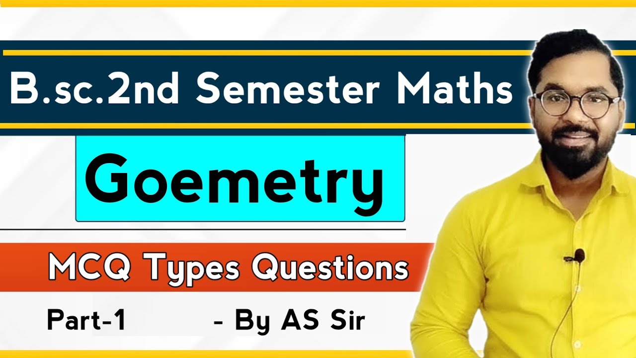 B.sc.2nd semester Maths | Geometry | MCQ Types Question | DDU GKP | AS ...