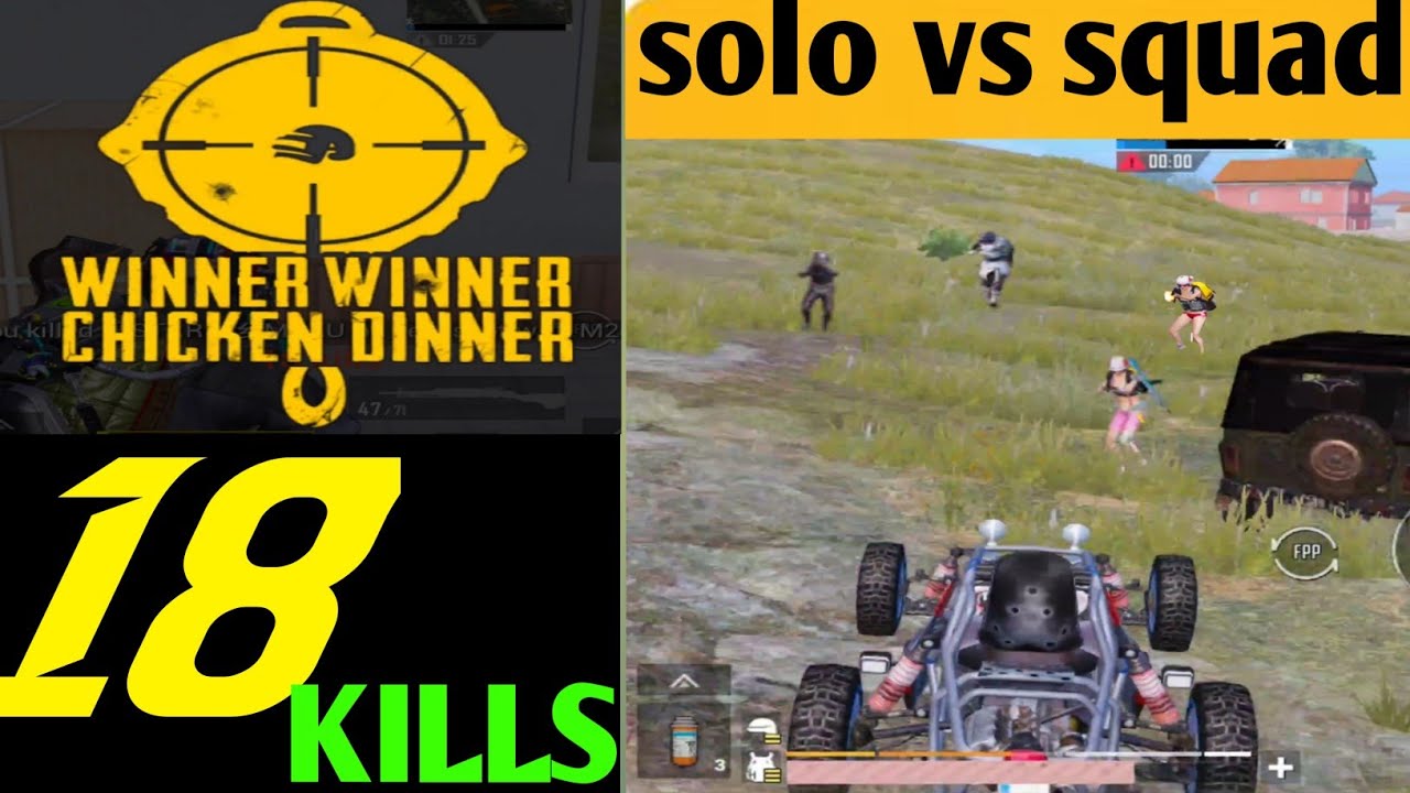 pubg mobile solo vs squad gameplay with 18 kills|pubg mobile gameplay ...