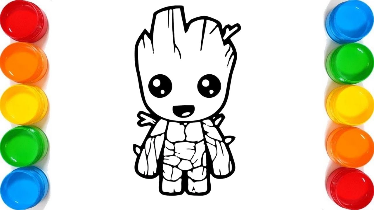 How To Draw Groot - YouTube