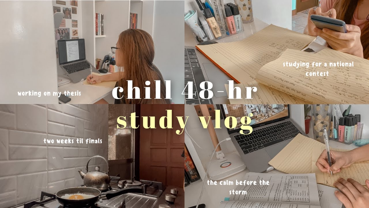 chill 48-hr study vlog | reviewing for a contest, being productive, two ...