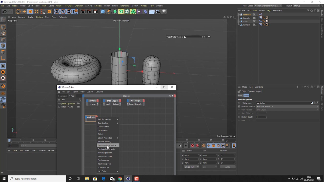 Cinema 4D Single Controller for multiple morphs - YouTube