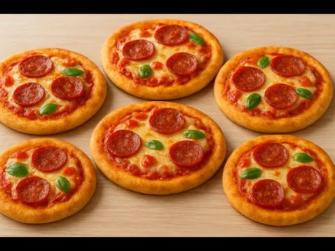 "Mini Pizza Recipe | Super Cheesy Bite-Sized Pizzas in Just 10 Minutes ...