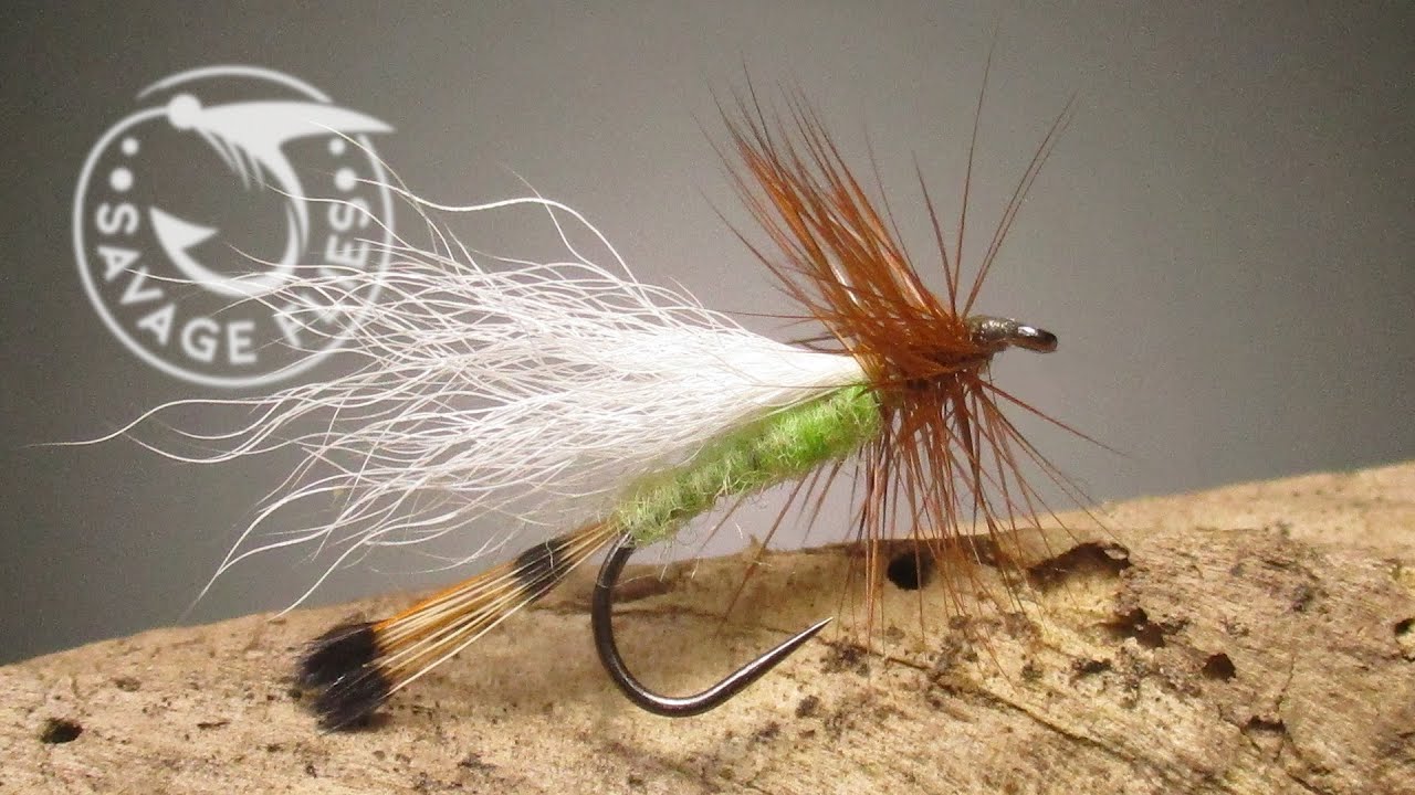 Fly Tying a Lime Green Trude Dry Fly - YouTube