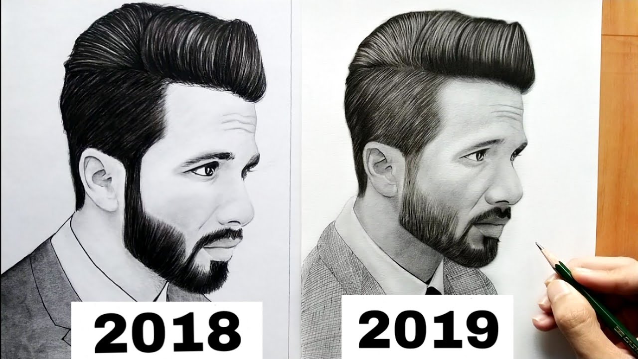 2018 vs 2019 | My Drawing progress . - YouTube