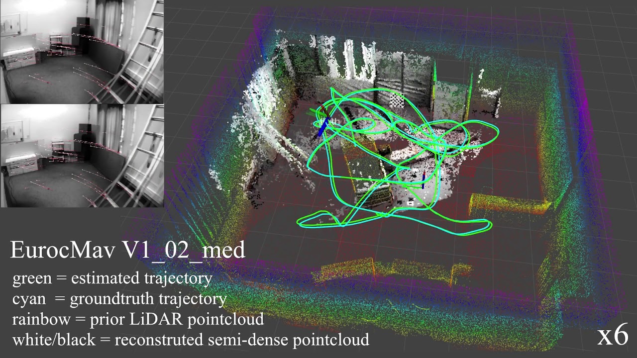 VIO with LiDAR Map Constraints - YouTube