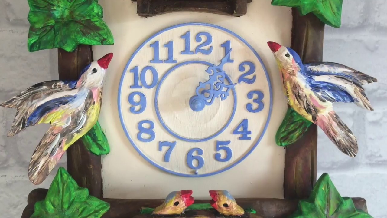 Painting an old Cuckoo Clock #byAnnemieke - YouTube
