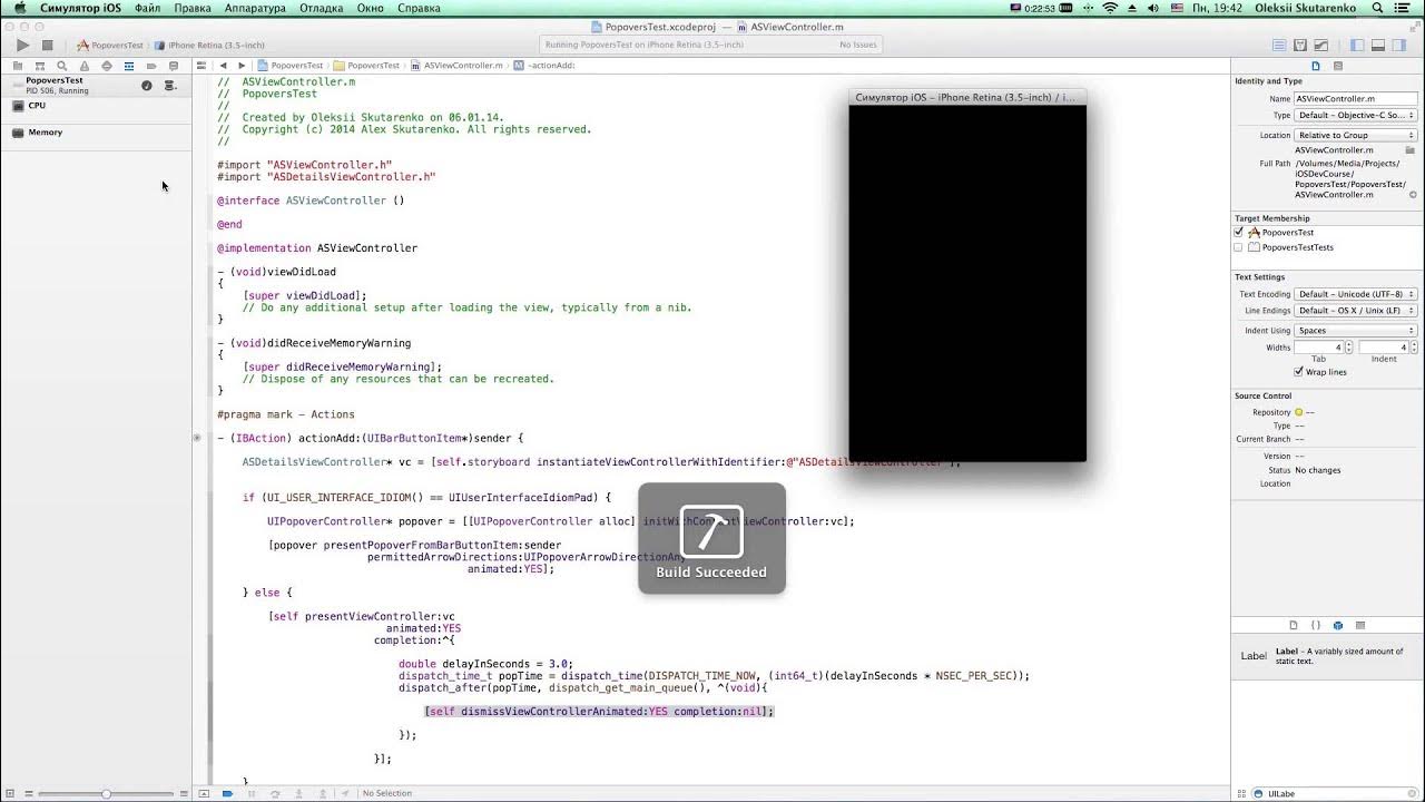 Ios Development Course Beginner 36 Uipopovercontroller Youtube
