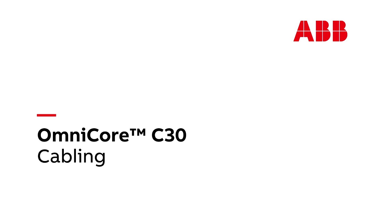 OmniCore™ C30 Cabling for Single-arm YuMi® - YouTube