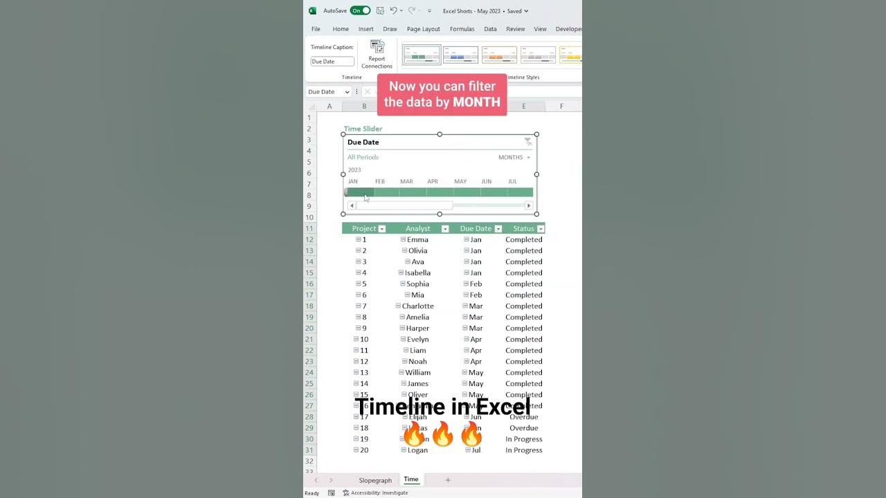Timeline Slicer In Excel Pivot Advanceexcel Dashboard Exceltips Exceltrick Youtubeshorts