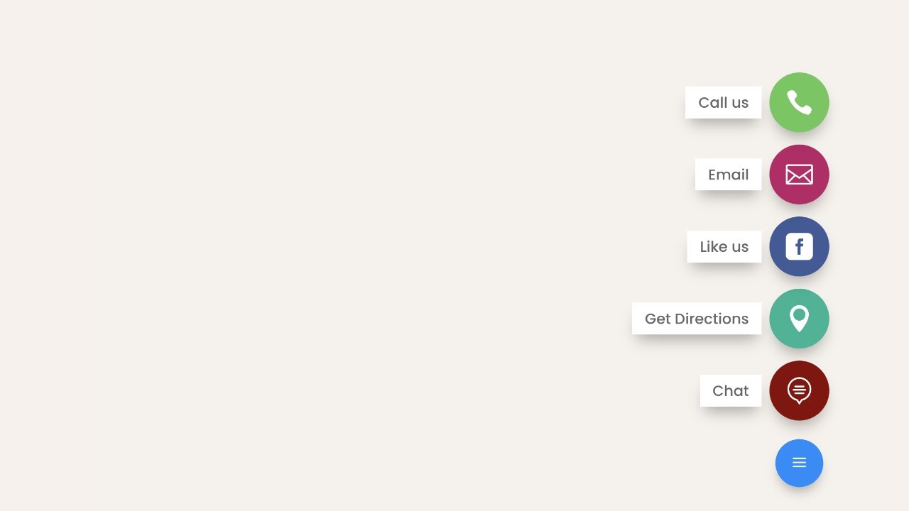 Floating Contact Buttons - DiviMenus - YouTube