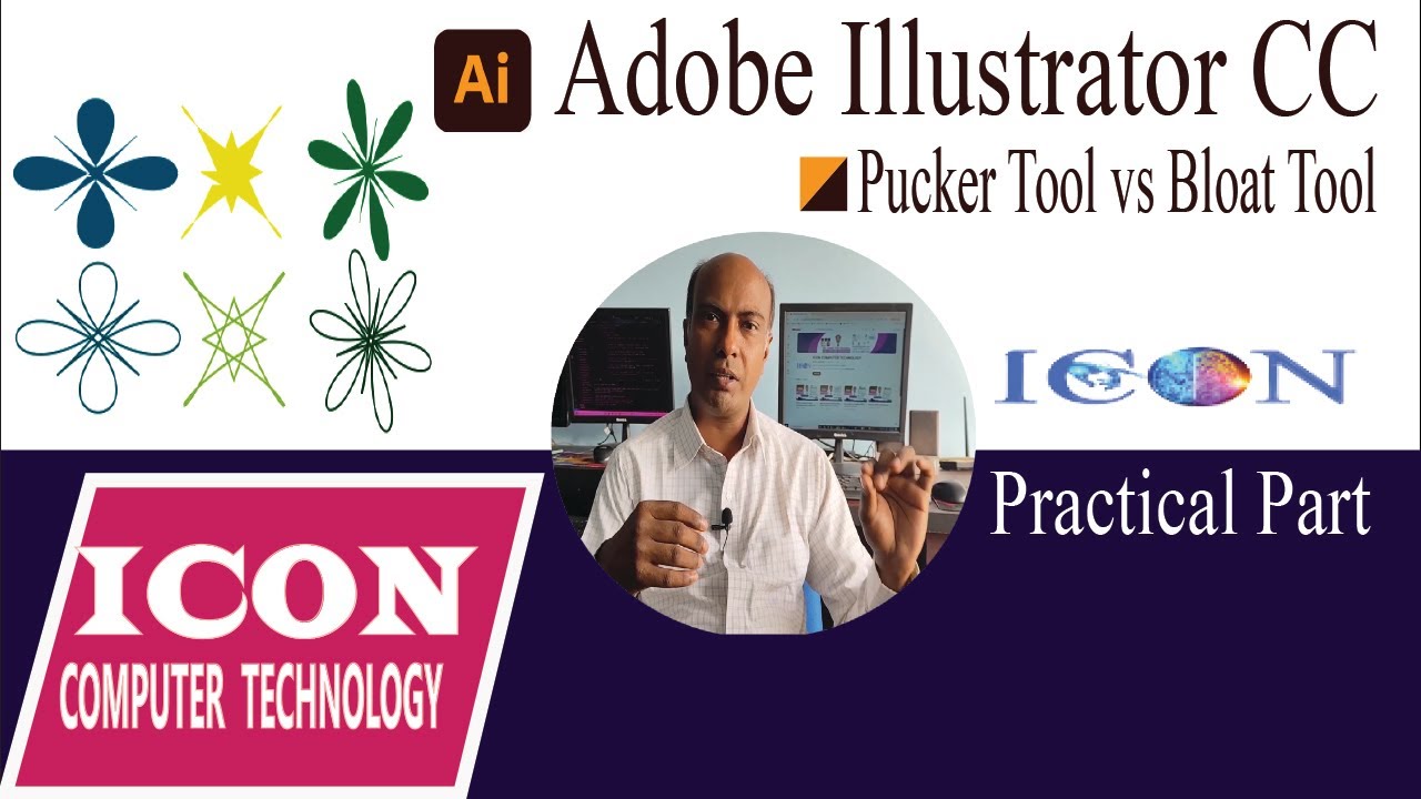Pucker Vs Bloat Tool in Adobe Illustrator | Adobe Illustrator Tutorial ...