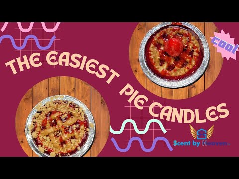 Make the easiest pie candles. lattice style wax pie ring. - YouTube