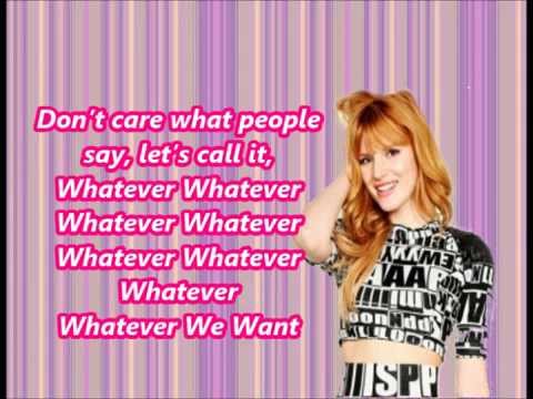 Bella Thorne-Call It Whatever Lyrics - YouTube