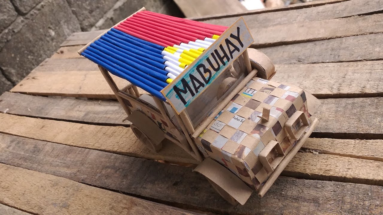DIY: HOW TO MAKE "PH JEEPNEY" | MADE FROM RECYCLED PAPER - YouTube