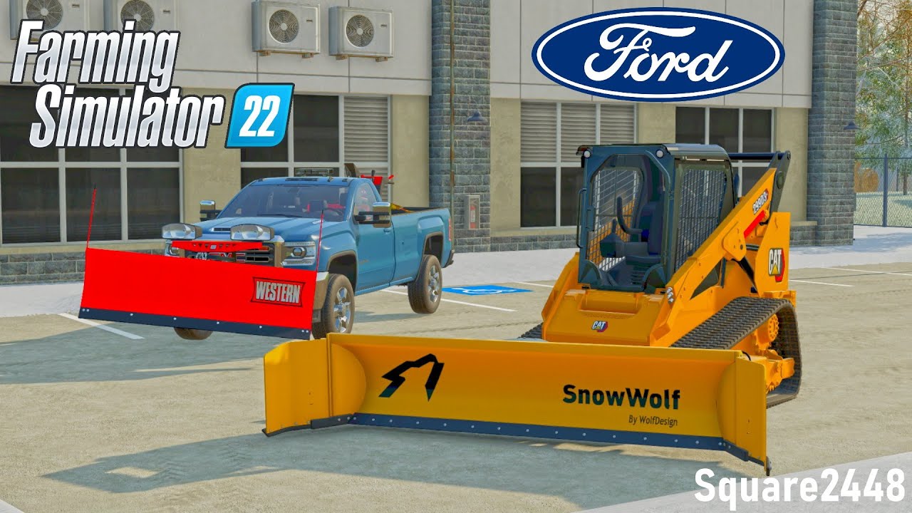 Snow Plowing At Ford Dealership! | FS22 - YouTube
