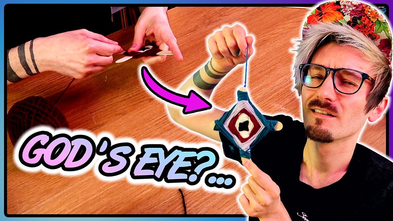 How To Make A God's Eye/Ojo De Dios | Cheap Yarn Craft Ideas - YouTube