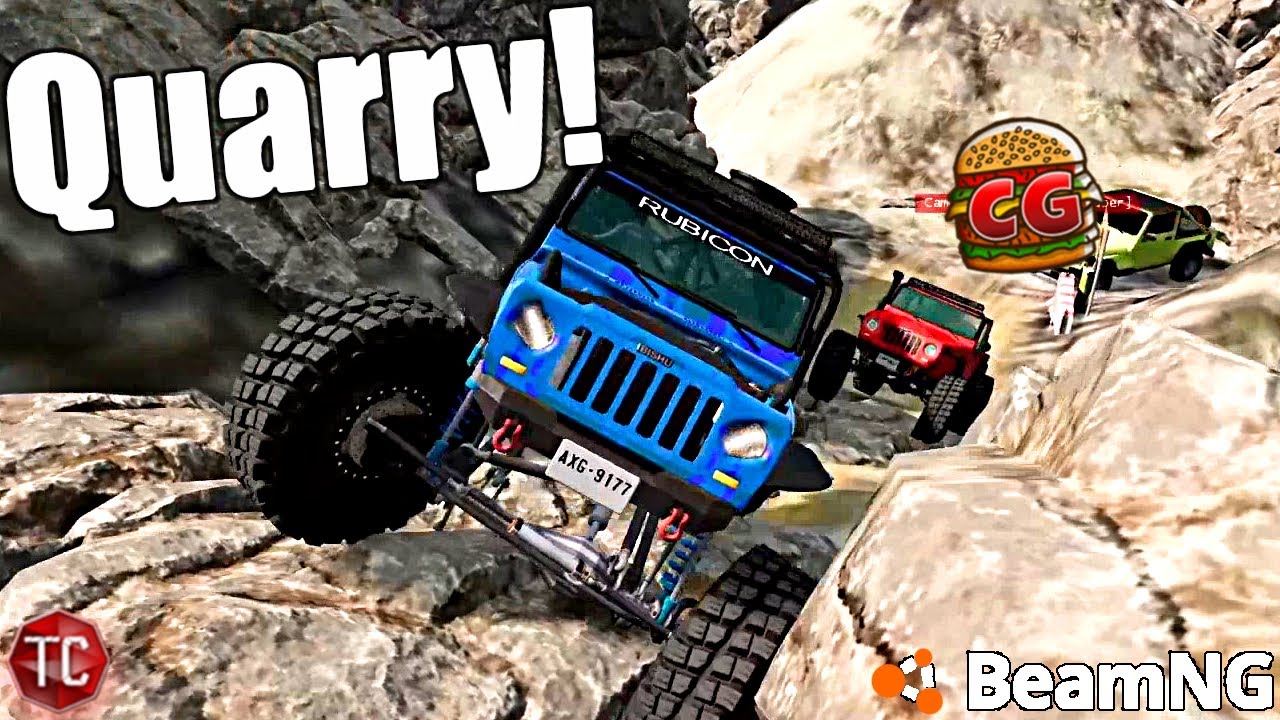 BeamNG.Drive: We Found an INSANE Rock Quarry!! (Cummins Swapped Jeep ...